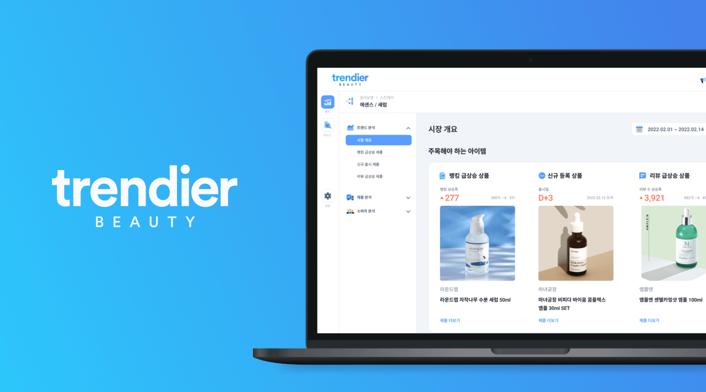 Trendier Dashboard by MeasureCommerce | 메저커머스 트렌디어 대시보드